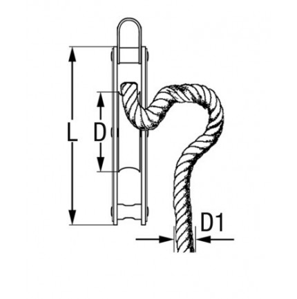 HYE tufnol bloc simple with swivel